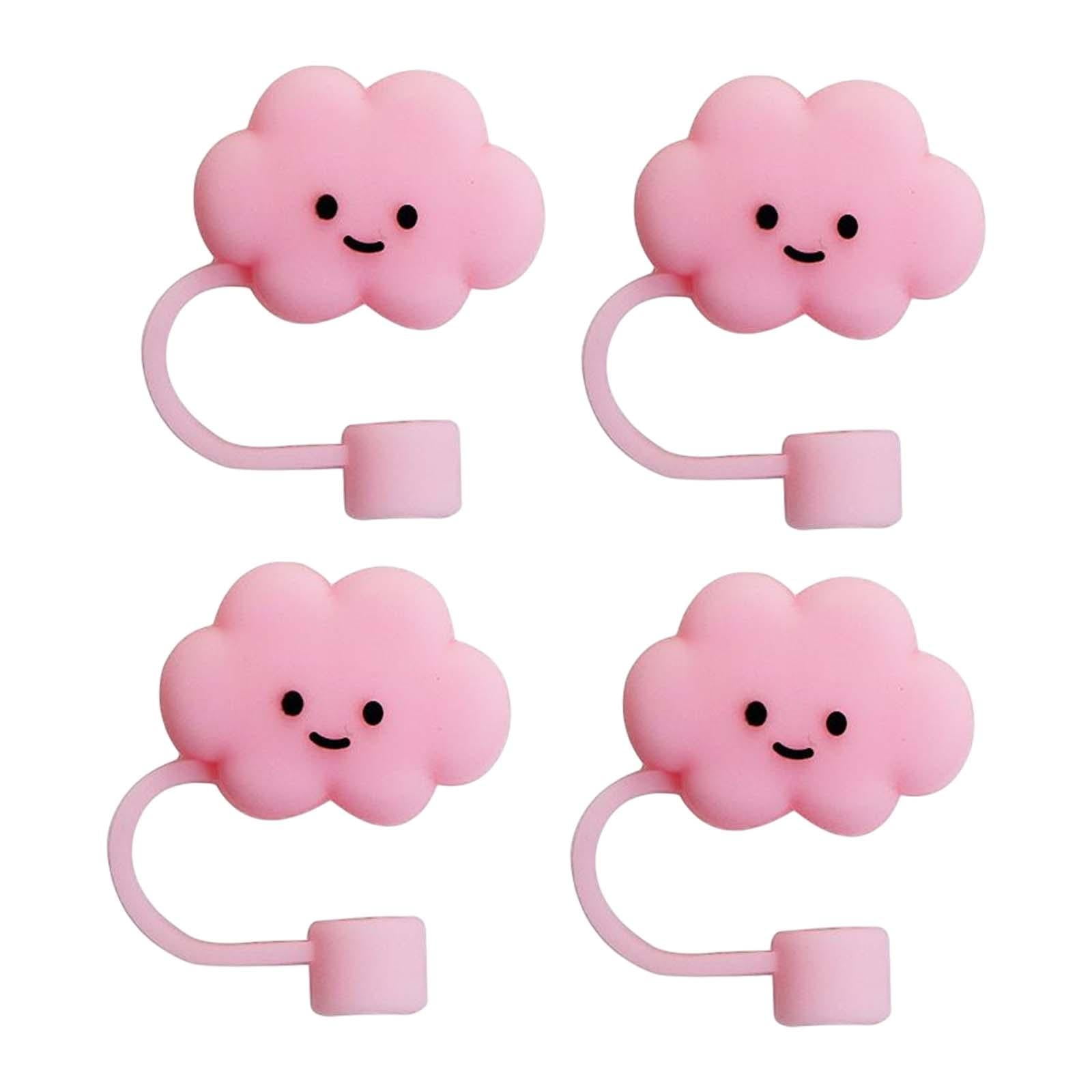 4x Clouds Shaped Straw Cover, Straw Tips Cover, Airtight Seal Straw ...