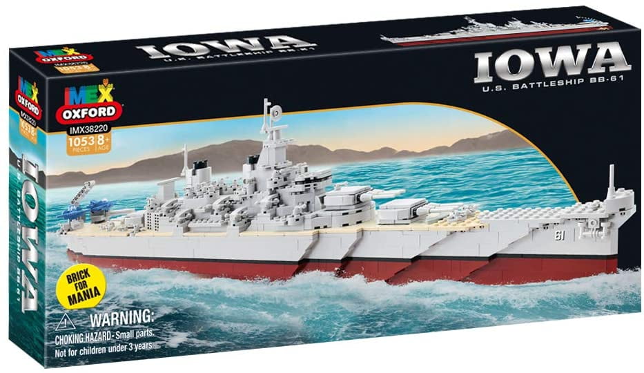 Iowa BB-61 U.S. Battleship Brick Building Set (1,058pc) - Walmart.com