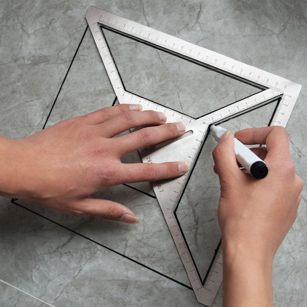 Stainless Steel Floor Drain Ruler Accurate Different Patterns 90 Degree ...