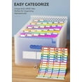 26 Pockets Accordion File Organizer, Expanding File Folder, Portable ...