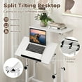 GOFLAME Mobile Standing Desk, Height Adjustable Stand Up Computer ...