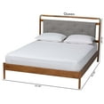 Baxton Studio Edwina Mid-Century Platform Bed, Queen, Walnut Brown - Walmart.com