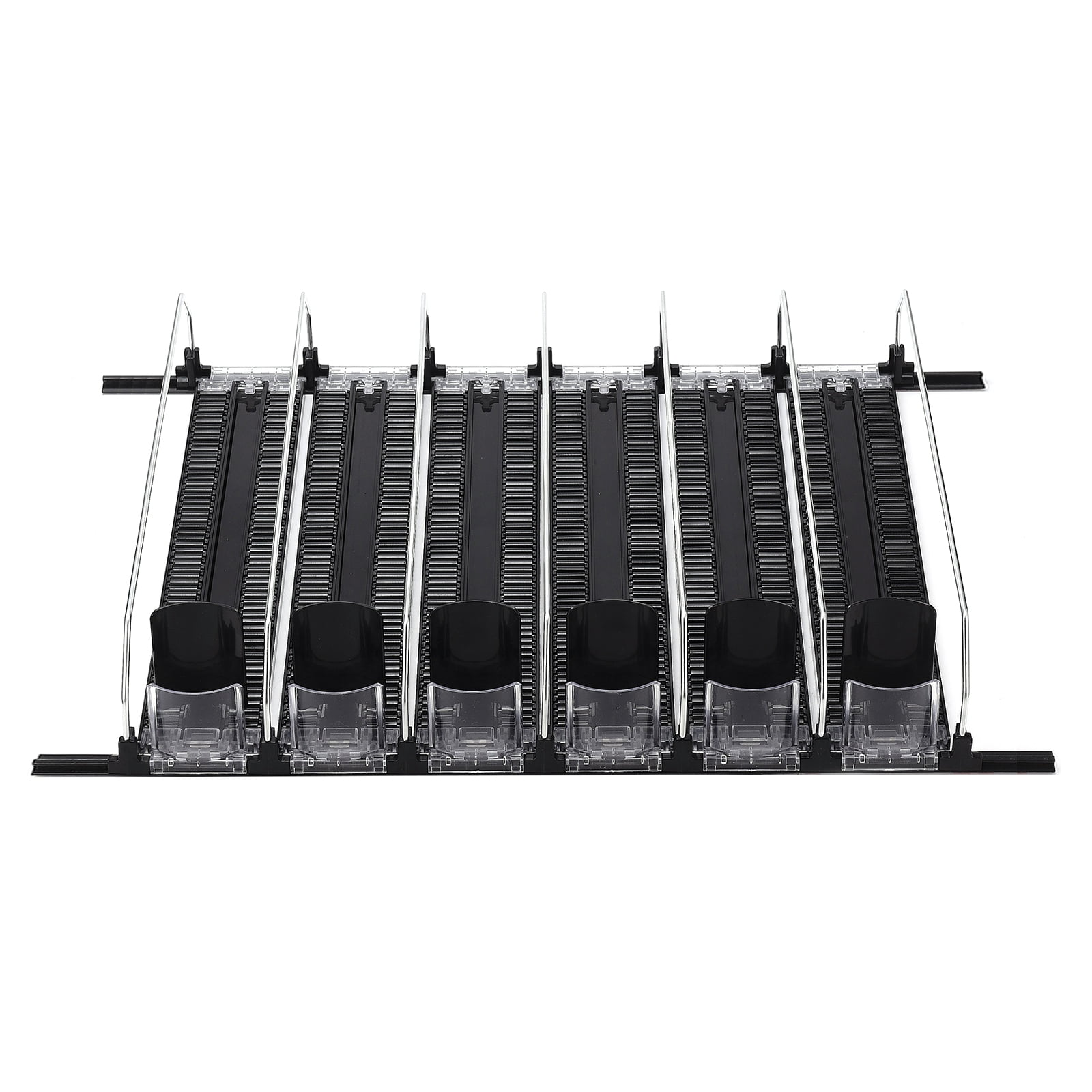 SHSLING 3/5/6 Rows Drink Organizer For Fridge - Width-adjustable Push ...
