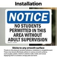 (2 Pack) No Students Permitted In This Area Without OSHA Notice Sign ...