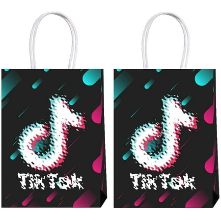 Tik Tok Party Supplies Decarations, 12 PCS Tik Tok Party Goody Bags for ...