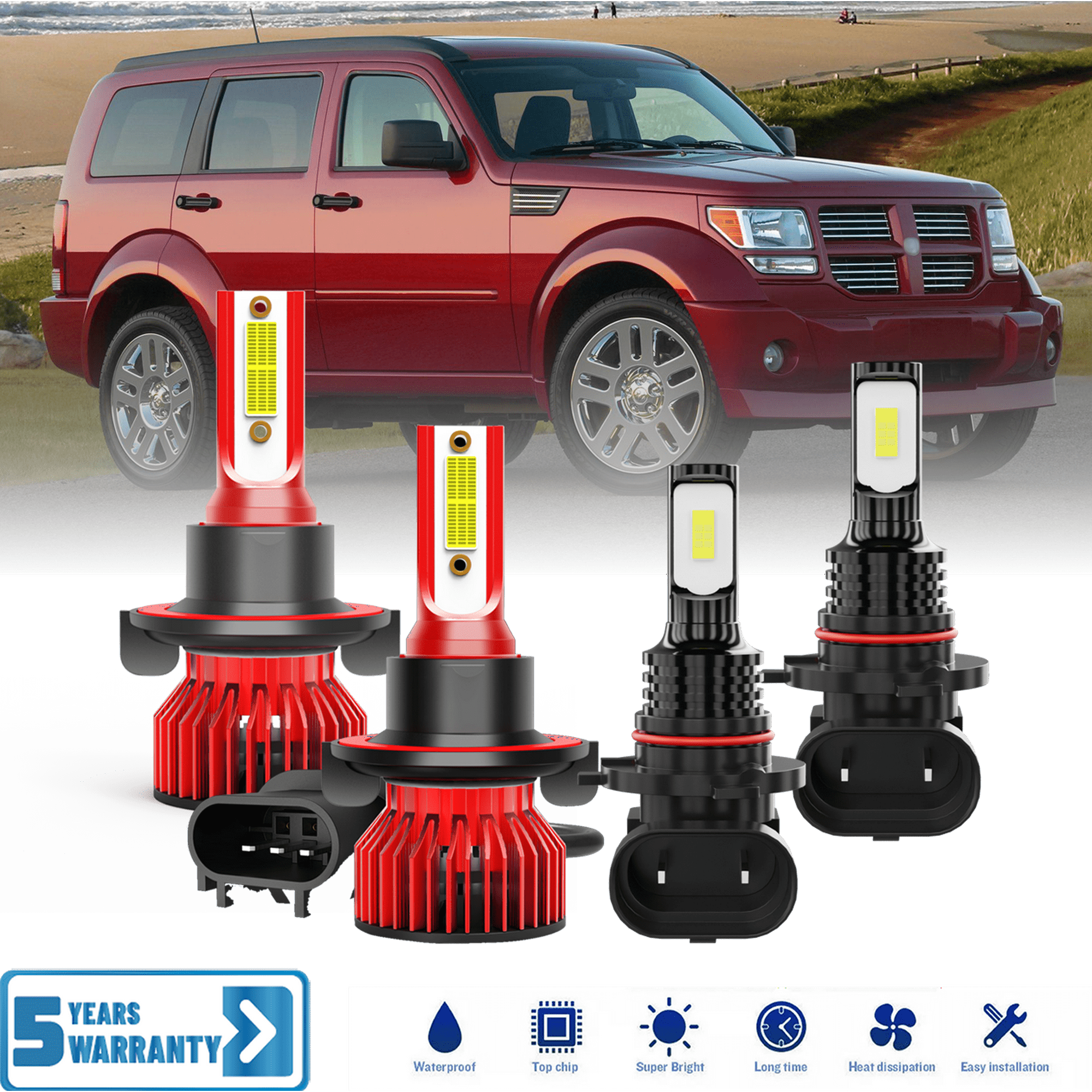 Click here for Aqj Fit For Dodge Nitro 2007 2008 2009 - H13/9008+... prices