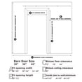 30"×84" Glass and Manufactured Wood Black Sliding Barn Door with ...