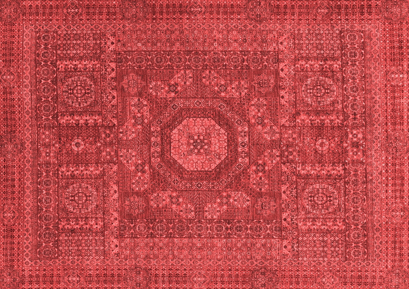 Ahgly Company Machine Washable Indoor Rectangle Abstract Red Modern ...