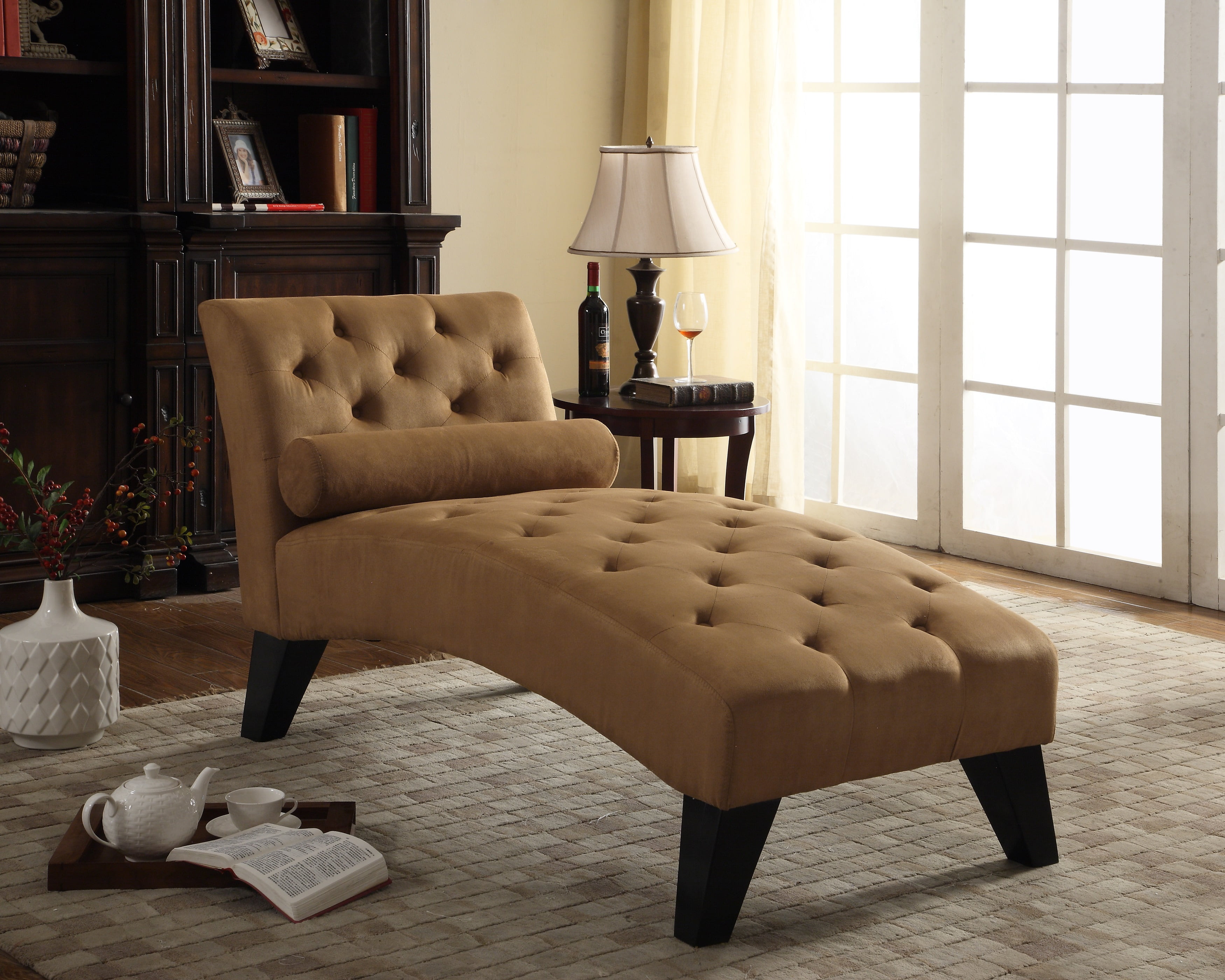 Nathaniel Home Mila Microfiber Chaise Lounge, Multiple Colors - Walmart.com