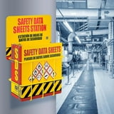 SDS Display Kit Rack Set with Heavy Duty 3 Inch Ring Binder, Wire Rack ...