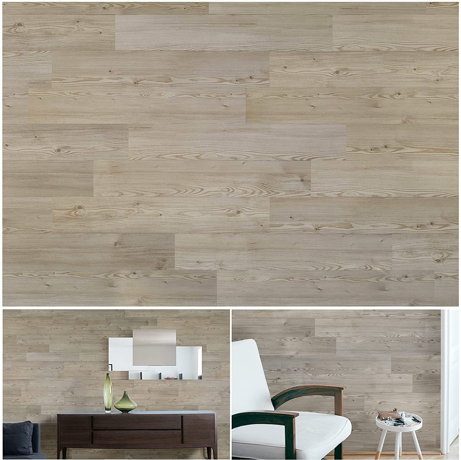 Magnetic Vinyl Wall Panel 36sf by Wallworks Design (White Wash Oak ...