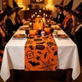 AZXY Halloween Table Runner 72x13 Inches, Ghost Bat Skull Spider Web ...