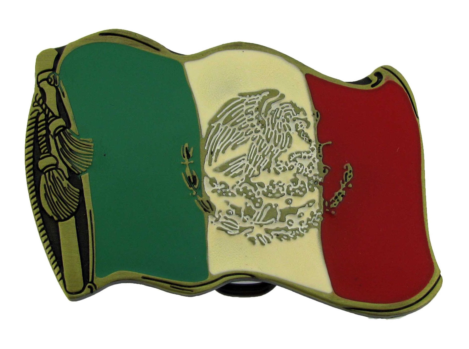 Mexican Independent Day Belt Buckle Mexico Country Flag Unisex Brass ...