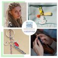 1set 12Pcs Round Rainbow Plastic Imitation Pearl Pendant Stitch Markers ...