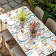Cute Colorful Fitted Rectangle Tablecloth 24" x 36" Cartoon Animal ...
