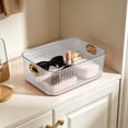 Acrylic Makeup Organizer Box Semi-Transparent Storage Container for ...