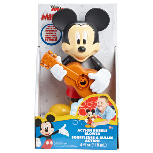 8.5 Inch Disney Mickey Mouse with Guitar Action Bubble Blower Machine ...