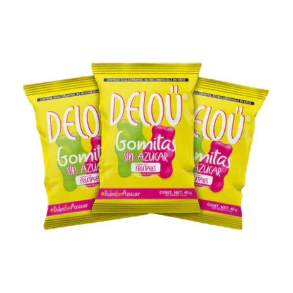 Gomitas sin azúcar Delou sabores frutales Pack 12 piezas | Bodega ...