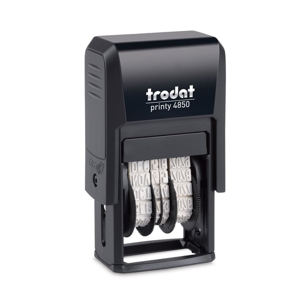 Trodat Printy Economy Micro 5-in-1 Date Stamp Self-Inking, 1" x 0.75 ...
