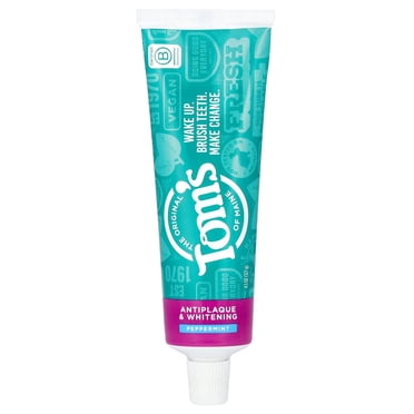 Tom's of Maine Sensitive Whitening Toothpaste, Fluoride-Free, Mint, 1 ...