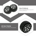 50Pcs Toy Car Wheels for Kids Use Black Plastic DIY Assemble Wheels to ...