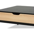 Baxton Studio Haben Coffee Table with Drawer, Contemporary Two-Tone Oak ...