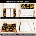 1 pc Polyester Book Cover Notebook Wraps Rectangle Sunflower 224x482mm ...