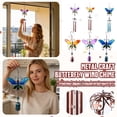 Butterfly Metal Wind Chime, Handmade Colorful Painted Garden Windchime ...