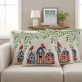 American Flag Bird House Throw Pillow Covers 16 x 16 Inch Pillow Covers ...