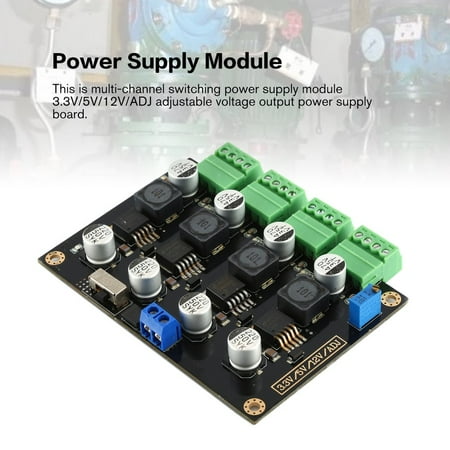 Multi-Channel Switching Power Supply Module 3.3V/5V/12V/ADJ Adjustable Voltage Output Power ...