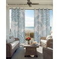 Blue Coastal Turtle Blackout Curtains 54 Inches Long, Ocean Coral ...
