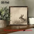 2D Flat, 1pc Rustic Farmhouse Rabbit Wall Art - 8x8 Inch Wooden Frame ...
