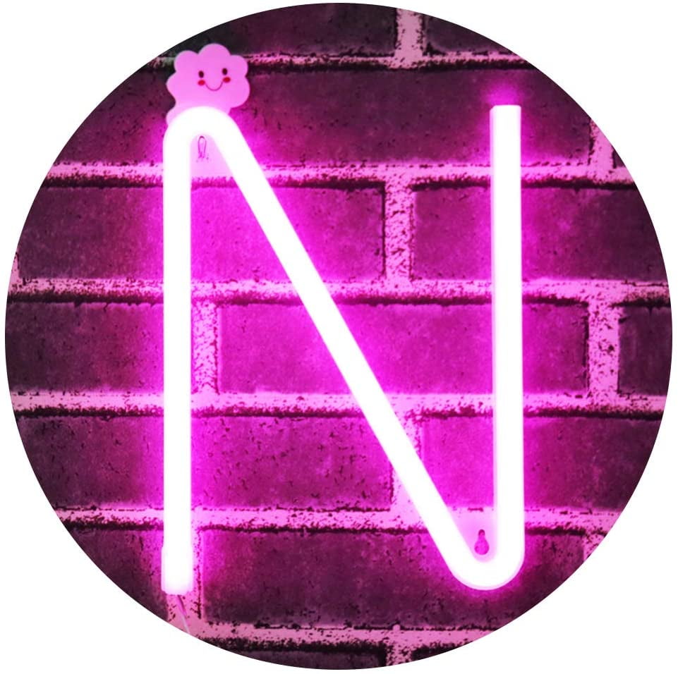 The Letter N In Pink