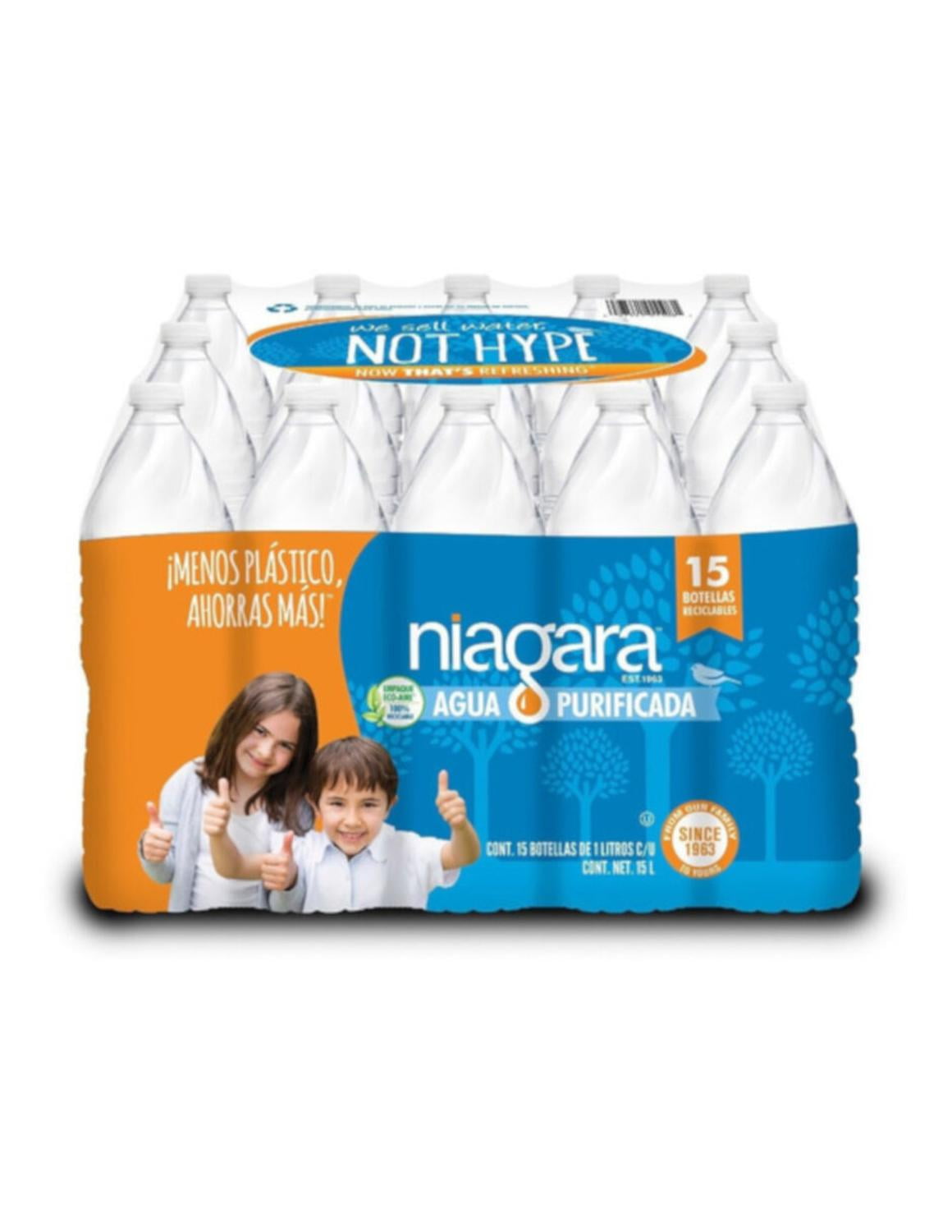 Pack de 15 Agua Purificada Niagara 1 L | Walmart en línea