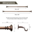 Better Homes & Gardens 1 Inch Extendible Curtain Rod 42" to 120" with ...