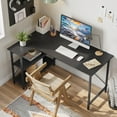 Bestier 55 inch L-Shaped Corner Desk with Adjustable Storage Shelves ...