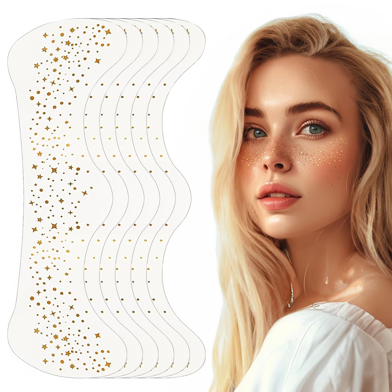 Click here for Knukpe 6pcs Face Glitter Makeup Patches  Sparkle F... prices