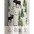 Black Green Moose Sheer Curtains for Living Room Bedroom Modern Animals ...