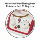 Optimus Retro Design Oscillating Fan Heater, Red - Walmart.com