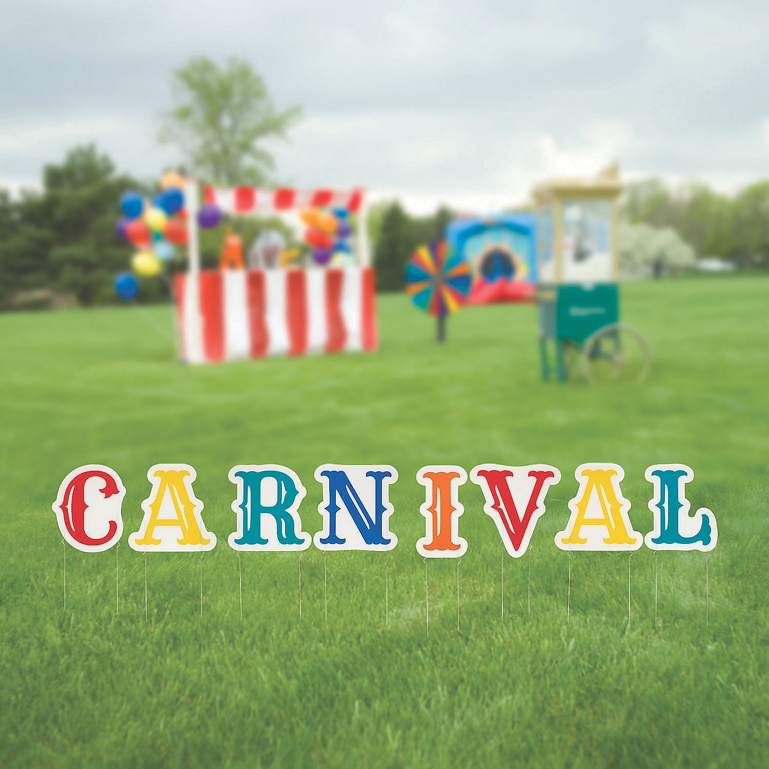 Carnival Letters Yard Signs, Party Decor, Birthday, 8 Pieces - Walmart.com