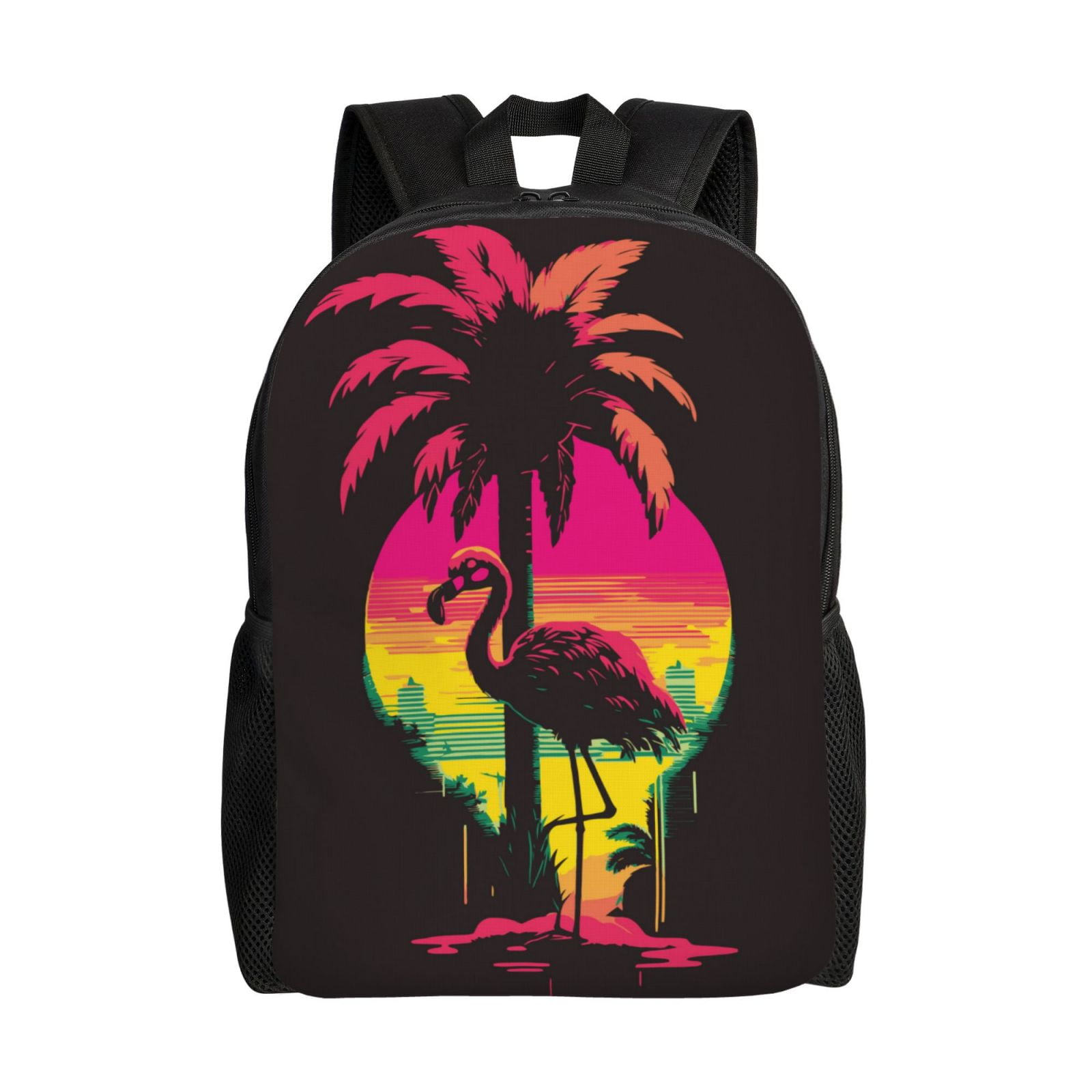 Easygdp Flamingo And Palm Trees At Sunset Mochila Versátil y Elegante ...