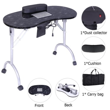 Byootique Portable Nail Desk Mobile Station with Drawers, Unicorn Pink ...