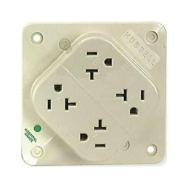 Receptacle Hospital Grade 4-Plex 20A 125V 5-20R White - Walmart.com