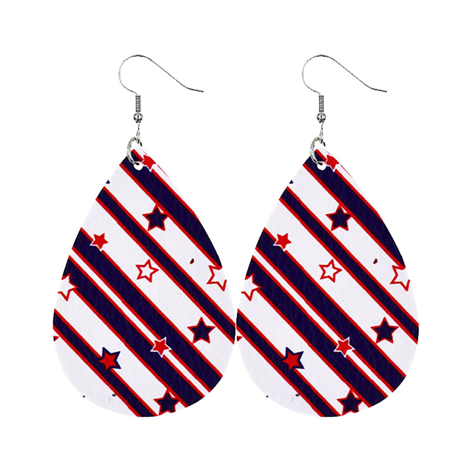 OAVQHLG3B 1 Pairs American Flag Earrings 4th of July Earrings Patriotic ...