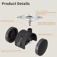 1.5" Small Nylon Plastic Plate Caster Wheels with Brake, Swivel ...