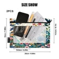 2 Pcs 3 Ring Binder Pouches, Foldable File Folders with Clear PVC ...