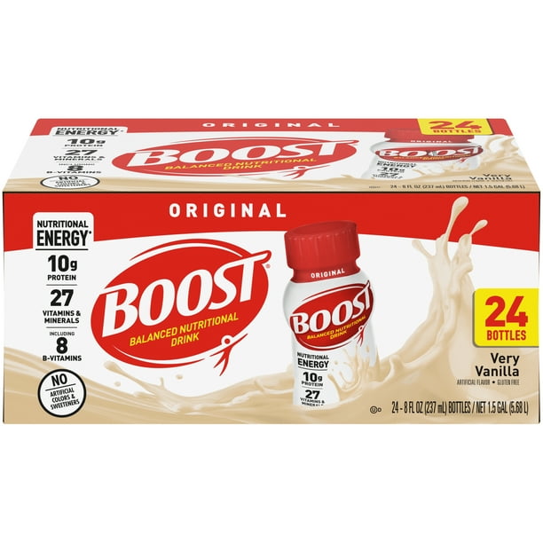 BOOST Original Ready to Drink Nutritional Drink, Very Vanilla, 24 - 8 ...