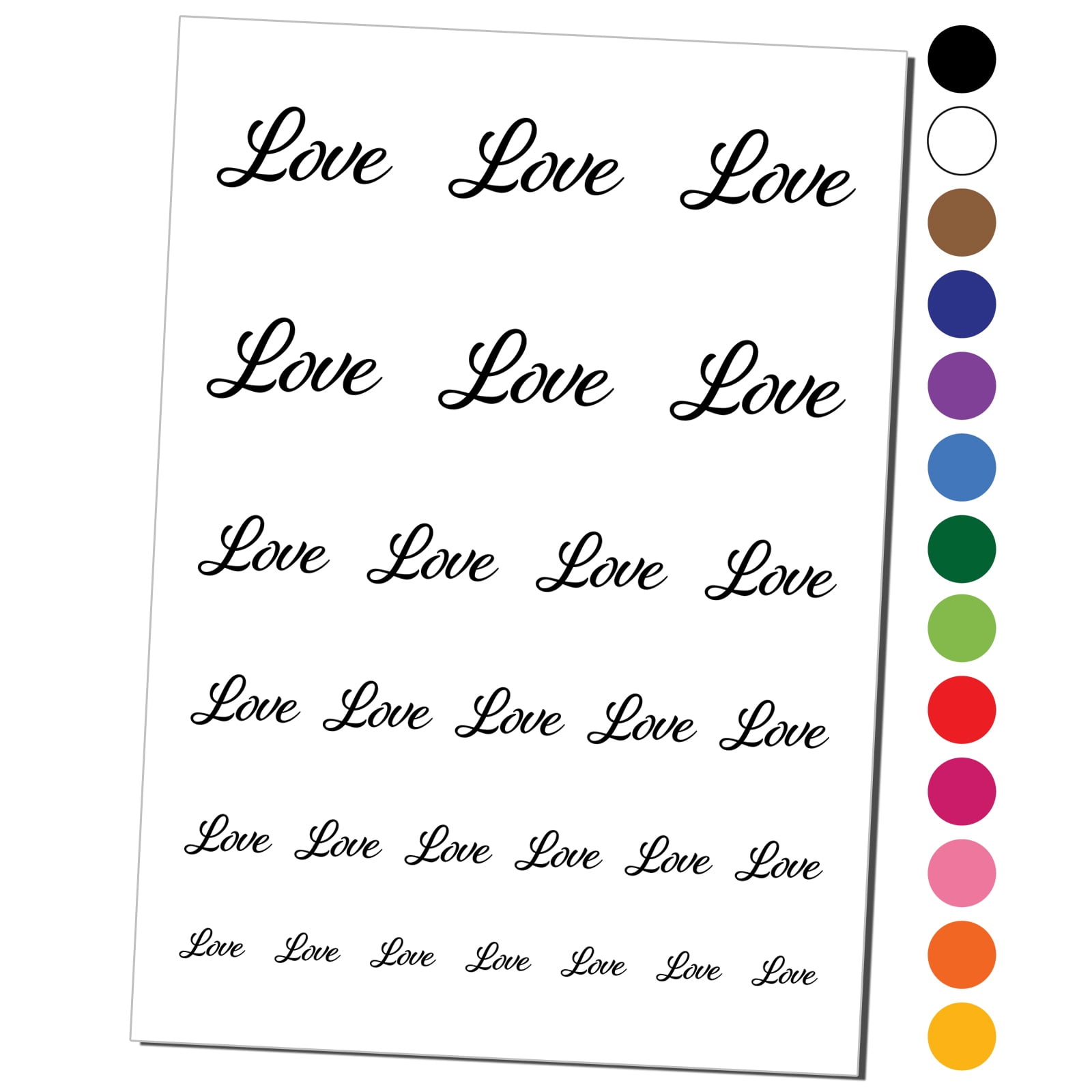 Love In Cursive Tattoo