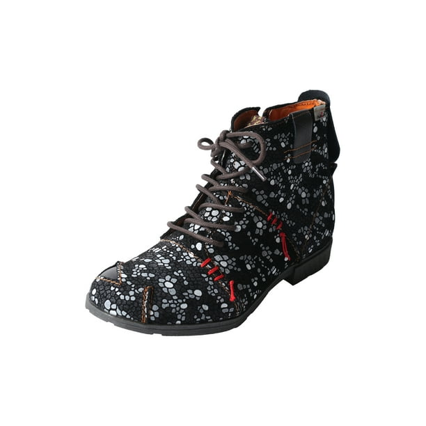 TMA EYES Hand-Stitched Floral-Print Leather Women's Boots - Walmart.com