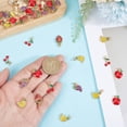80Pcs 5 Styles Enamel Fruit Charms Alloy Fruit Pendants Strawberry ...